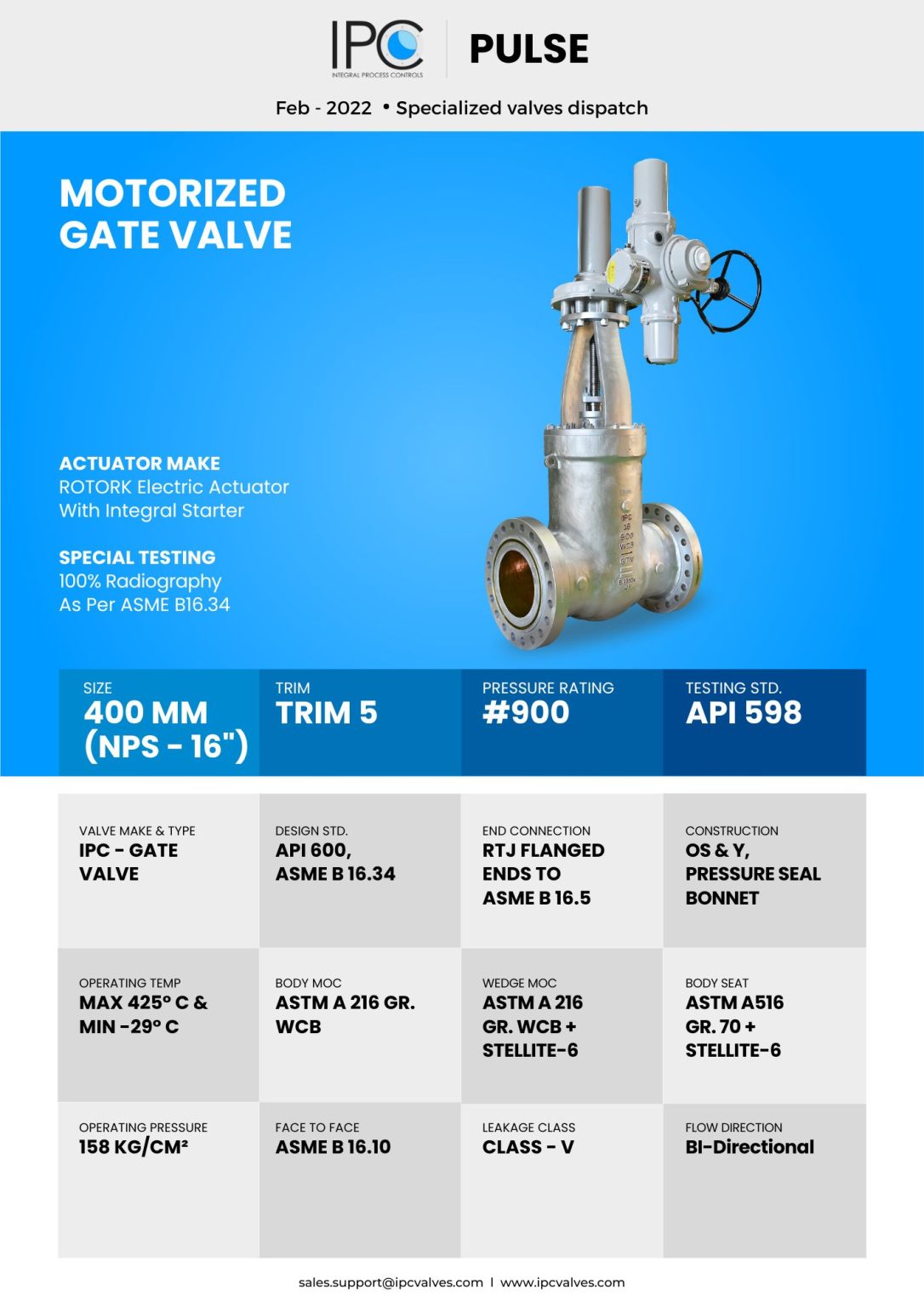 TRUNION MOUNTED BALL VALVE - ipc valves